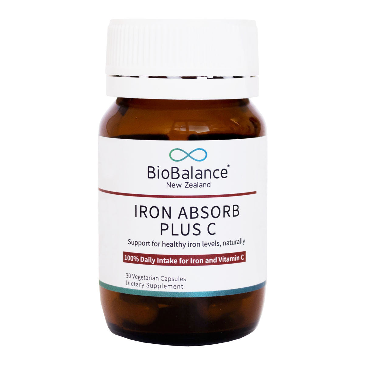 Buy Iron Absorb Plus C by BioBalance - 30 vege capsules | HealthPost NZ