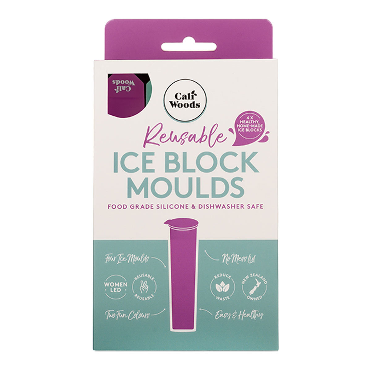 Buy Reusable Ice Block Moulds by CaliWoods I HealthPost NZ - 4 x moulds ...