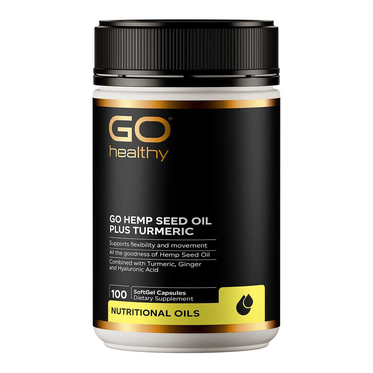 Buy GO Hemp Seed Oil Plus Turmeric by GO Healthy I HealthPost NZ - 100 ...