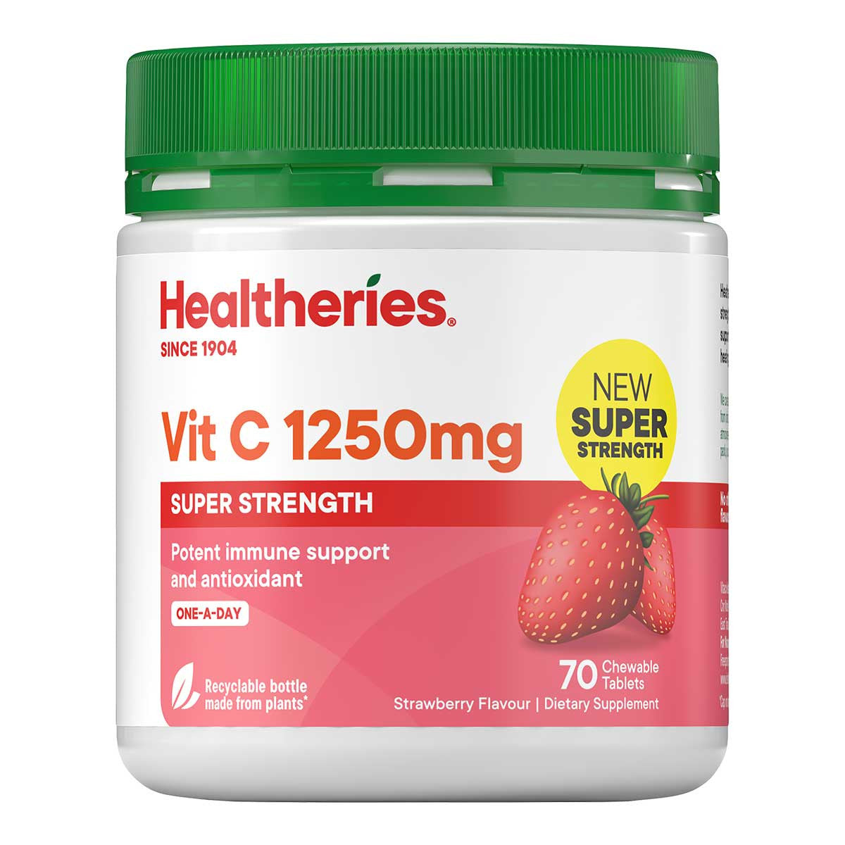 Buy Vit C 1250mg Super Strength by Healtheries I HealthPost NZ - 70 ...