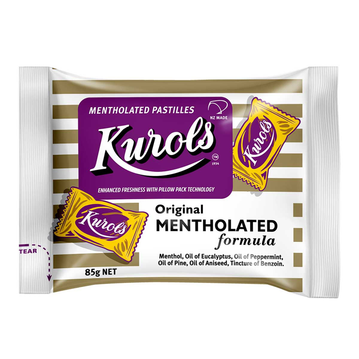Buy Original Mentholated Pastilles by Kurols I HealthPost NZ - 85gm ...
