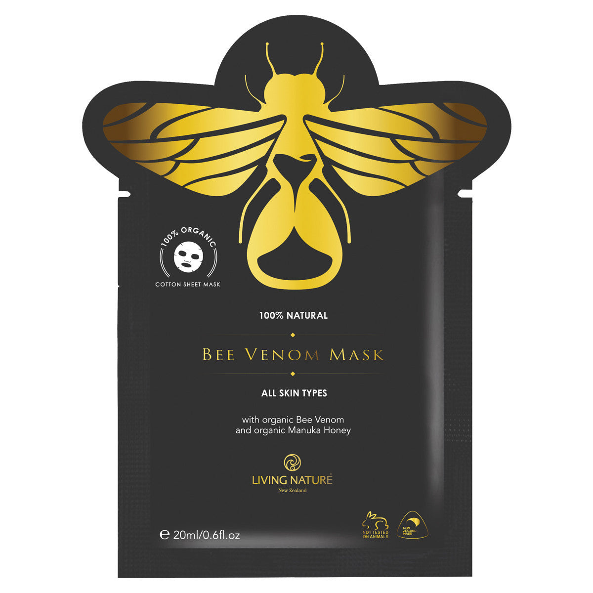 Buy Bee Venom Mask by Living Nature I HealthPost NZ - 20ml | HealthPost NZ