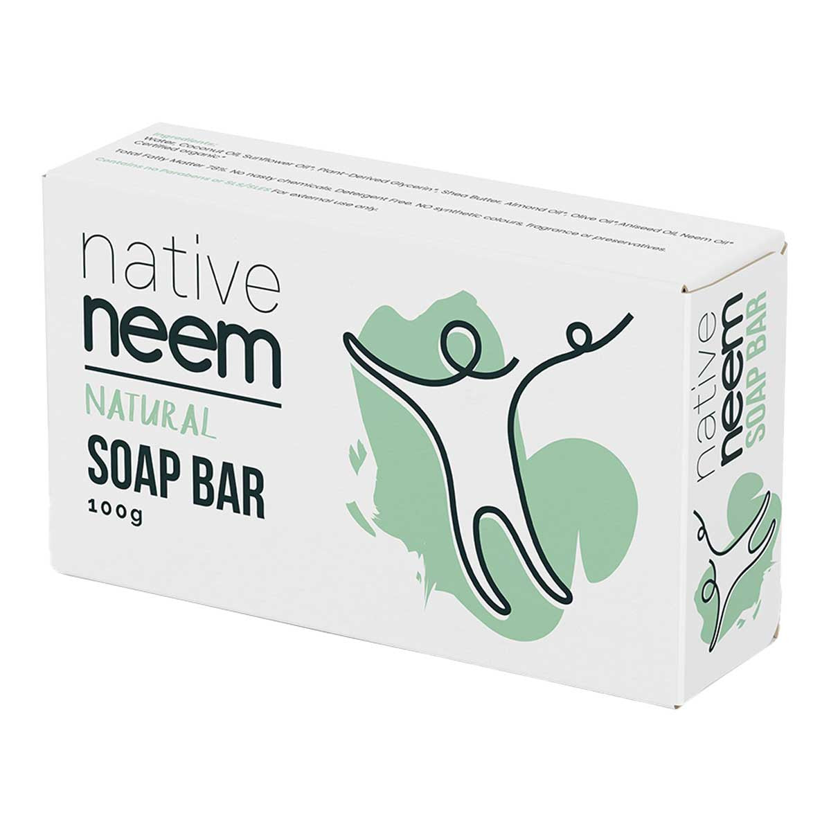 Buy Natural Soap Bar by Native Neem I HealthPost NZ - 100gm | HealthPost NZ