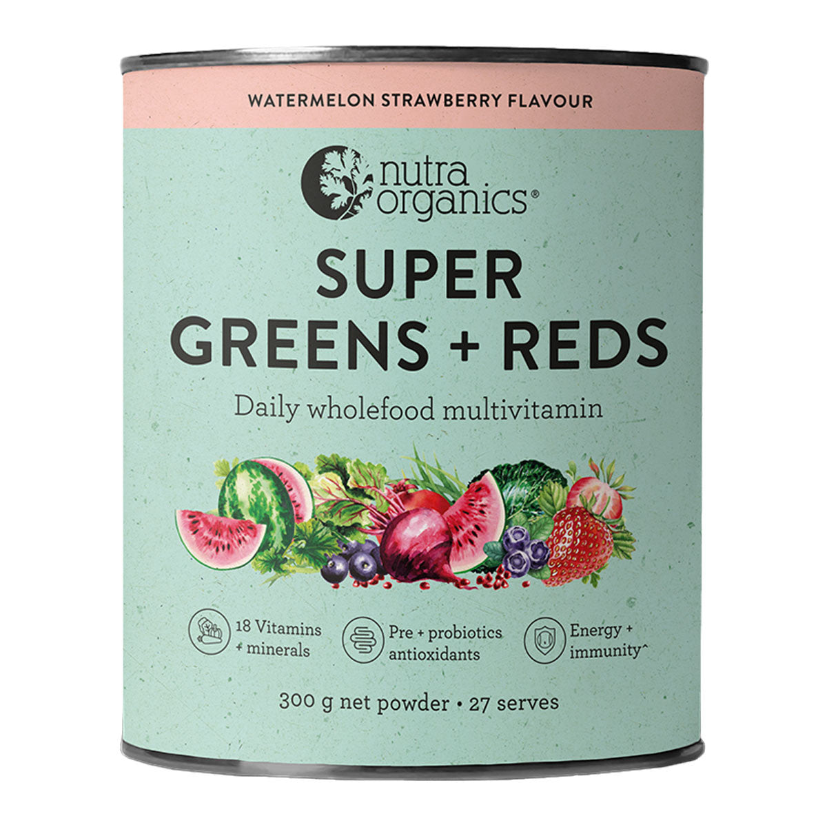 Buy Super Greens + Reds - Watermelon Strawberry by Nutra Organics I ...