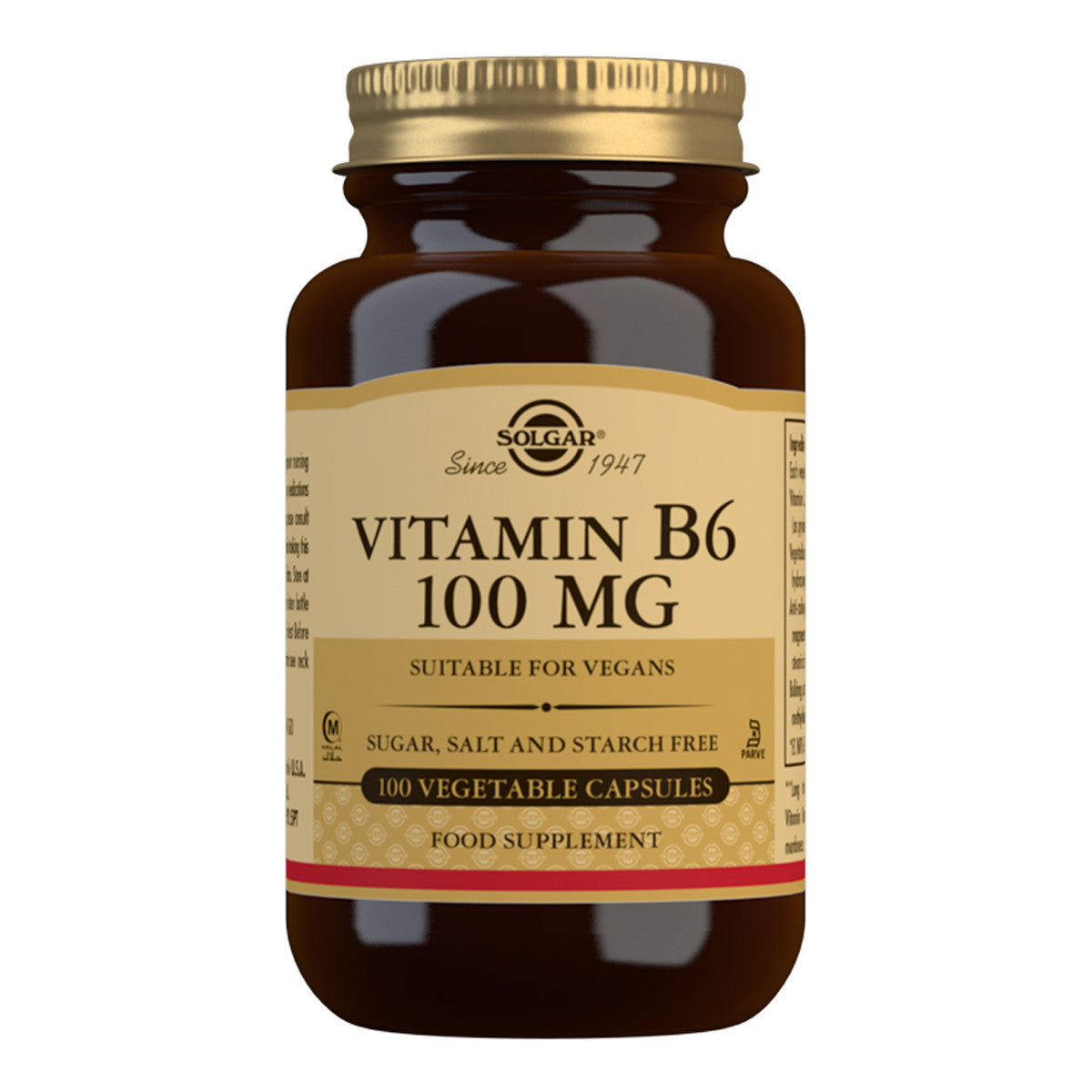 Buy Vitamin B6 100mg by Solgar I HealthPost NZ - 100 vegecaps ...