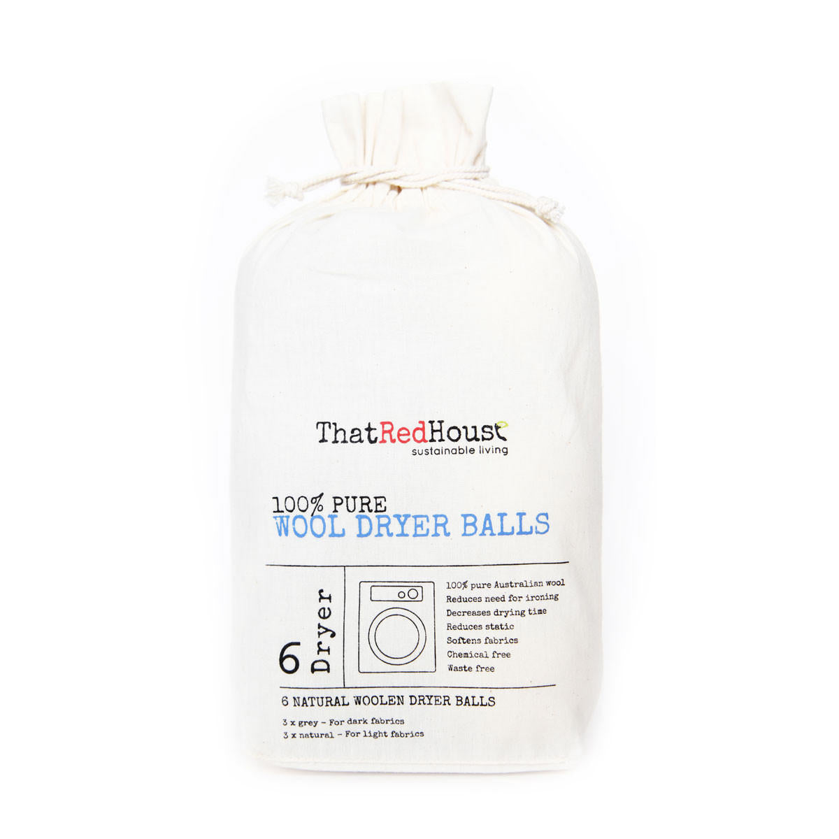 Buy Wool Dryer Balls by That Red House I HealthPost NZ - 6 pack ...