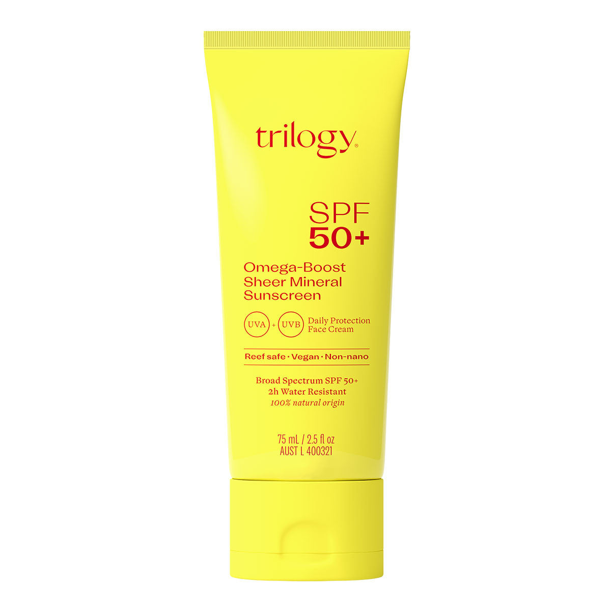 Buy SPF 50+ Omega-Boost Sheer Mineral Sunscreen by Trilogy I HealthPost ...