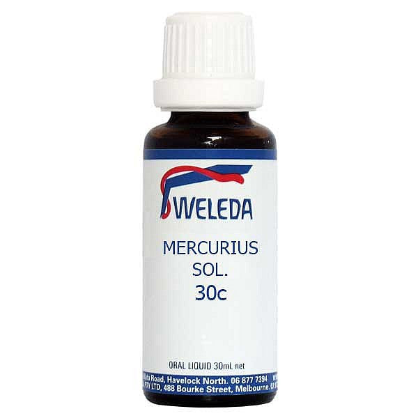Buy Merc. Sol. 30c by Weleda I HealthPost NZ - 30ml liquid | HealthPost NZ